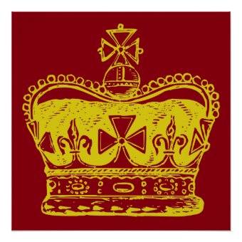 Royal Crown Graphic Poster | Zazzle