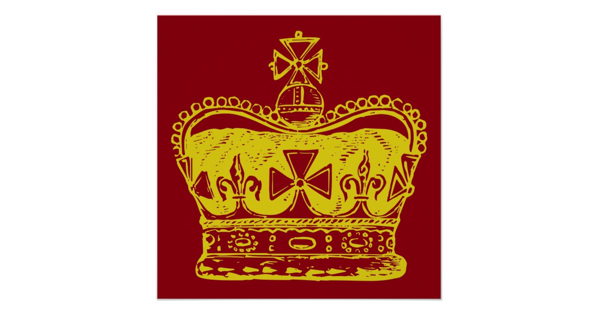 Royal Crown Graphic Poster | Zazzle