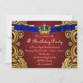 Royal Crown Prince Birthday Party Invitation | Zazzle