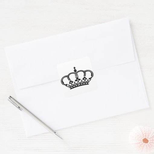 Royal Crown Prince King Square Sticker | Zazzle