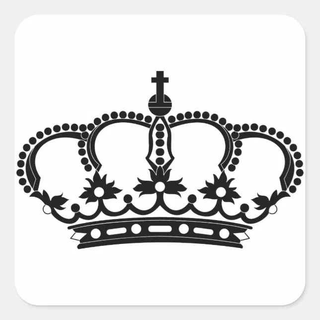Royal Crown Prince King Square Sticker | Zazzle
