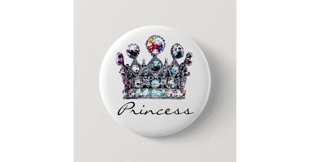 Royal Crown Princess buttons | Zazzle