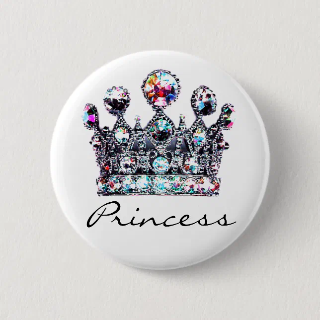 Royal Crown Princess buttons | Zazzle