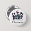 Royal Crown Princess buttons | Zazzle