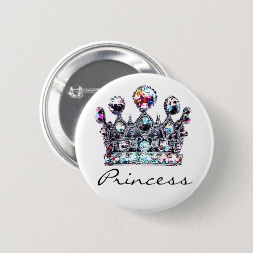 Royal Crown Princess buttons | Zazzle