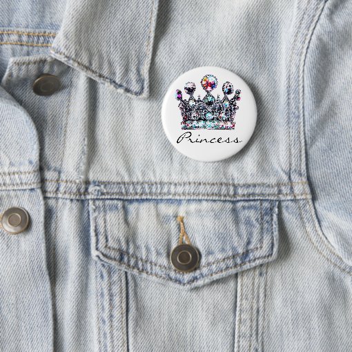 Royal Crown Princess buttons | Zazzle