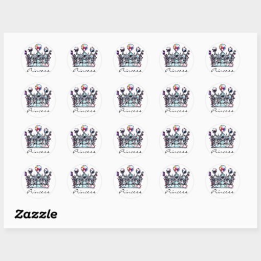 Royal Crown Princess stickers | Zazzle