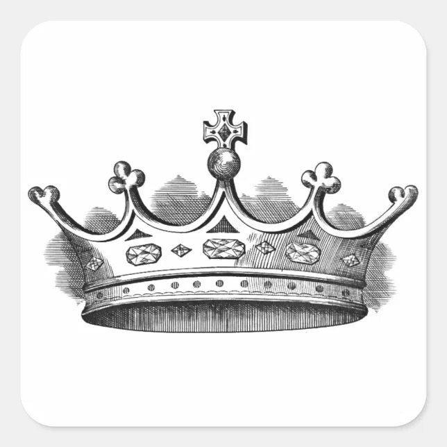 Royal Crown Square Sticker | Zazzle