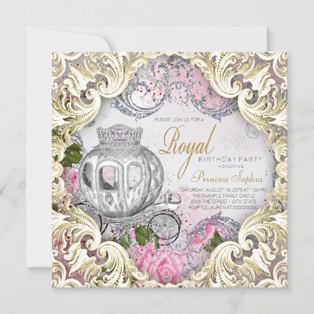 Royal Fairytale Princess Birthday Party Invitation | Zazzle