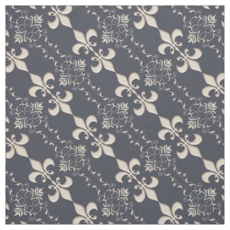 Fleur De Lis Pattern Fabric | Zazzle.com