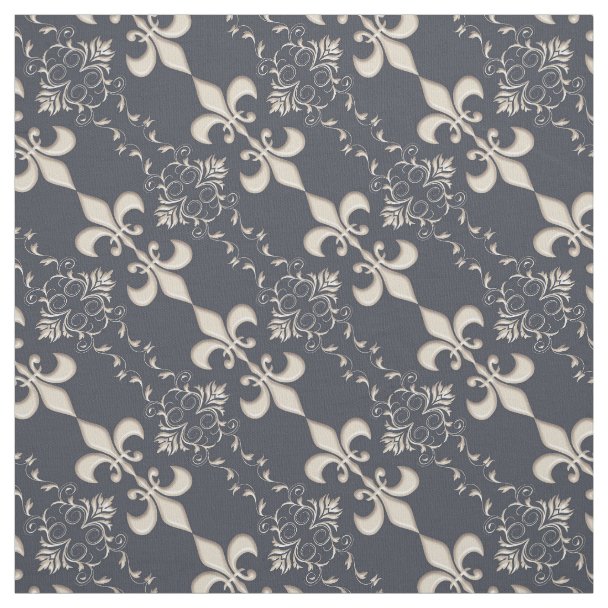 Fleur De Lis Pattern Fabric | Zazzle.com