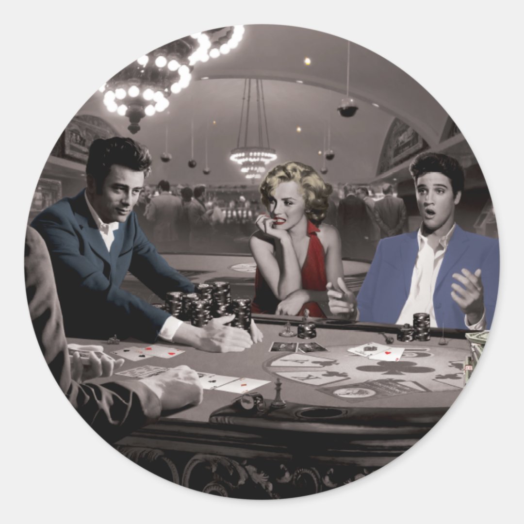 Royal Flush Classic Round Sticker | Zazzle