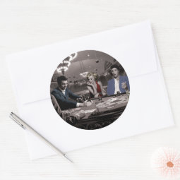 Royal Flush Classic Round Sticker | Zazzle