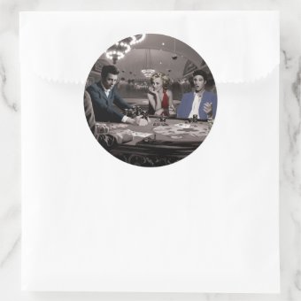 Royal Flush Classic Round Sticker | Zazzle