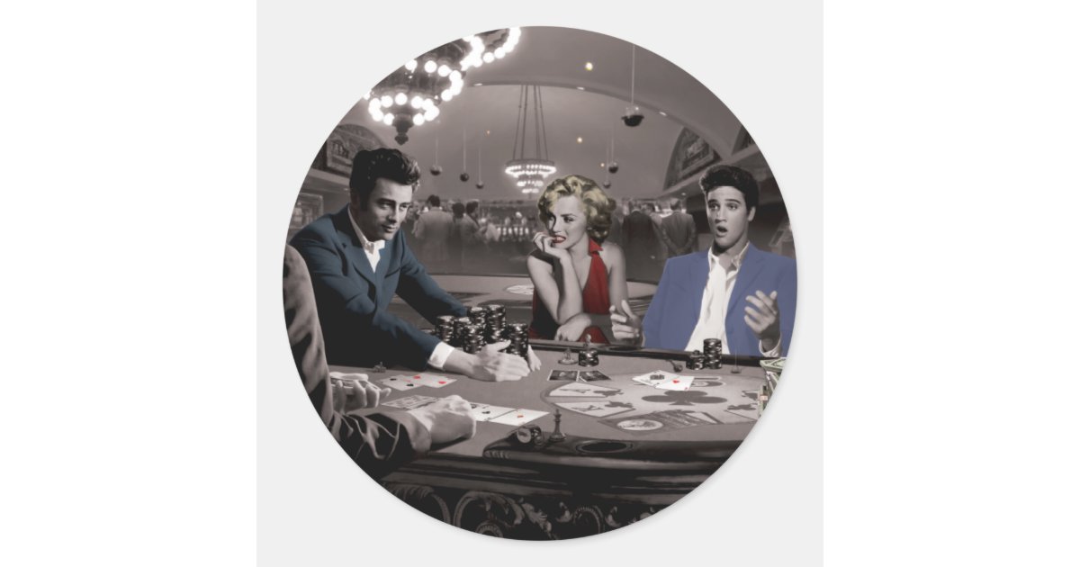 Royal Flush Classic Round Sticker | Zazzle