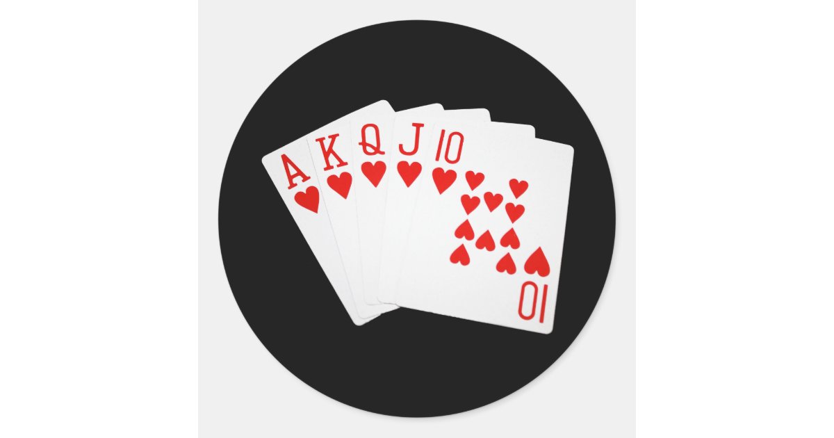 Royal Flush Stickers | Zazzle