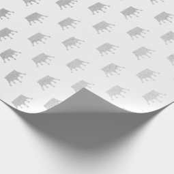 Royal Glam Silver Crown Princess White Vip Wrapping Paper | Zazzle