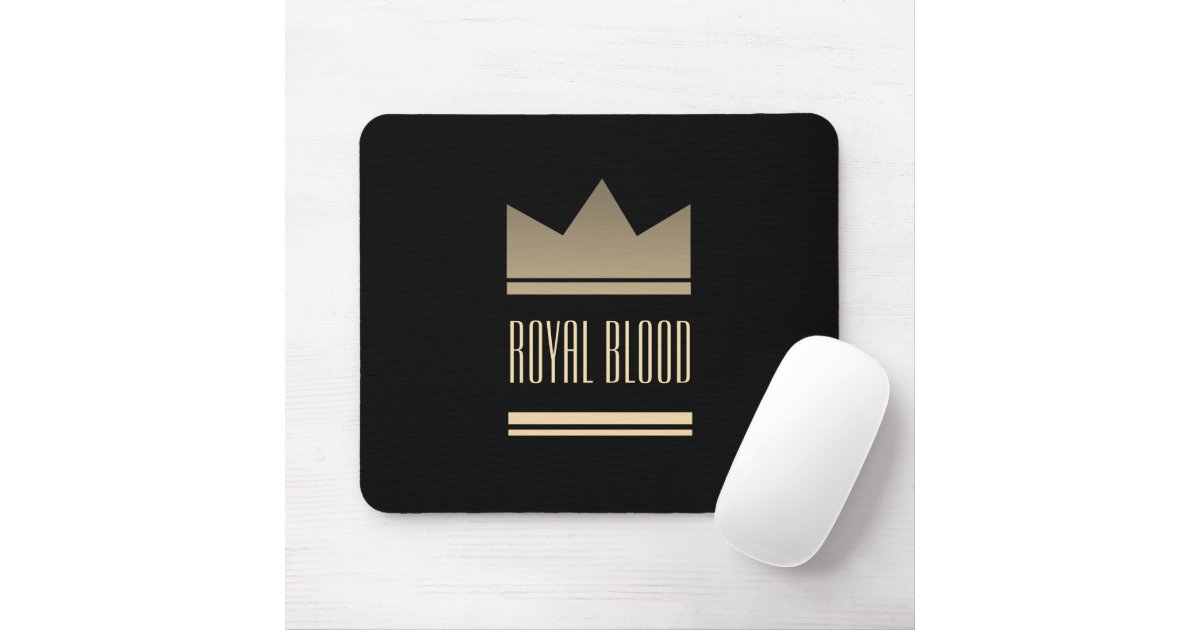 Royal Gold Crown Black Mouse Pad | Zazzle