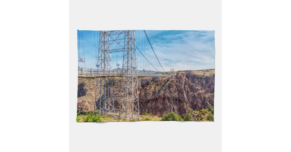 Royal Gorge Bridge Side View Kitchen Towel | Zazzle