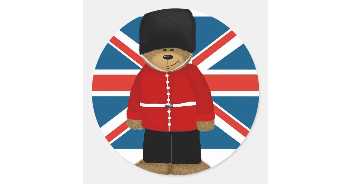 Royal Guard Bear Classic Round Sticker | Zazzle