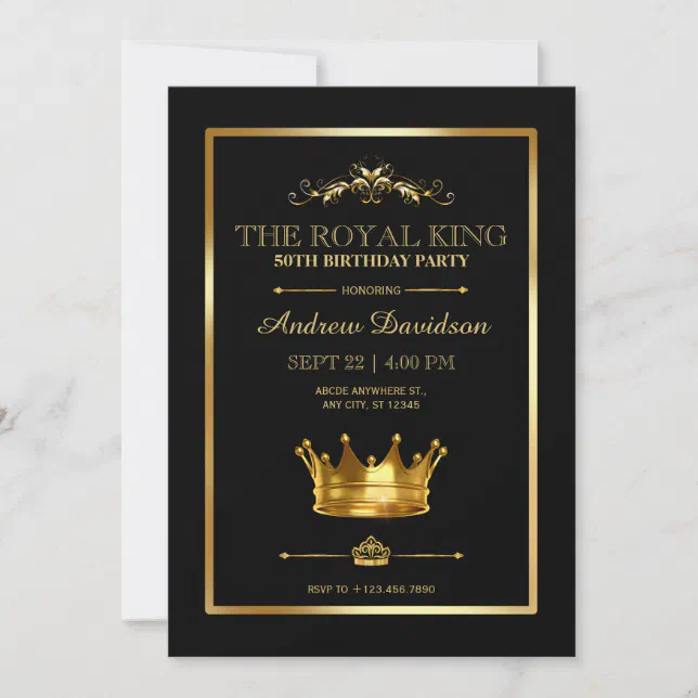 Royal King Birthday Invitation | Zazzle