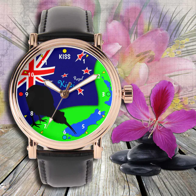 "Royal Kiwi" Bird & New Zealand Map - Chick Watch | Zazzle