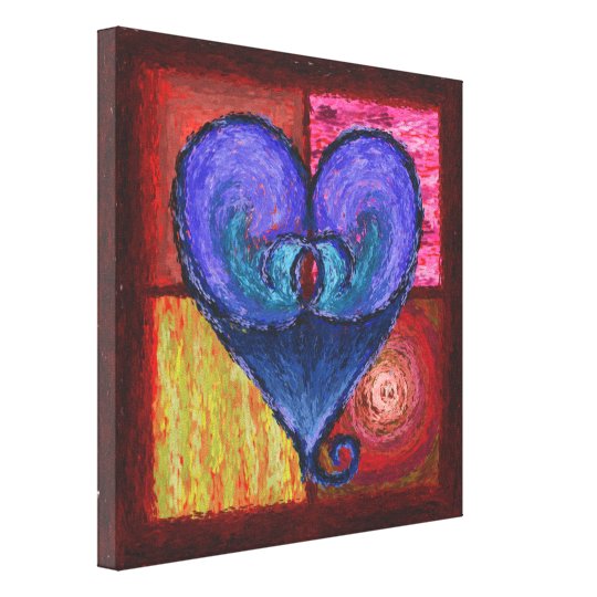 Royal Lustrous Heart Wrapped Canvas | Zazzle.com
