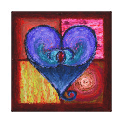 Royal Lustrous Heart Wrapped Canvas | Zazzle