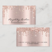 Royal Makeup Artist Lashes Confetti Drips Princess Business Card | Zazzle