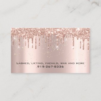 Royal Makeup Artist Lashes Confetti Drips Princess Business Card | Zazzle