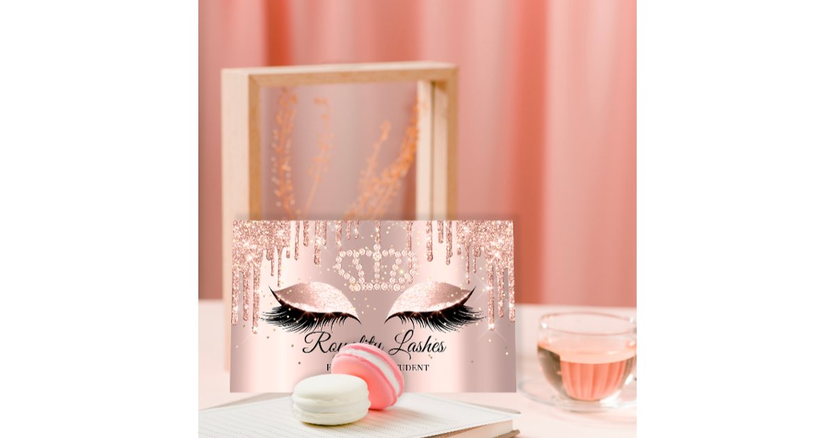 Royal Makeup Artist Lashes Crowned Princess Business Card | Zazzle