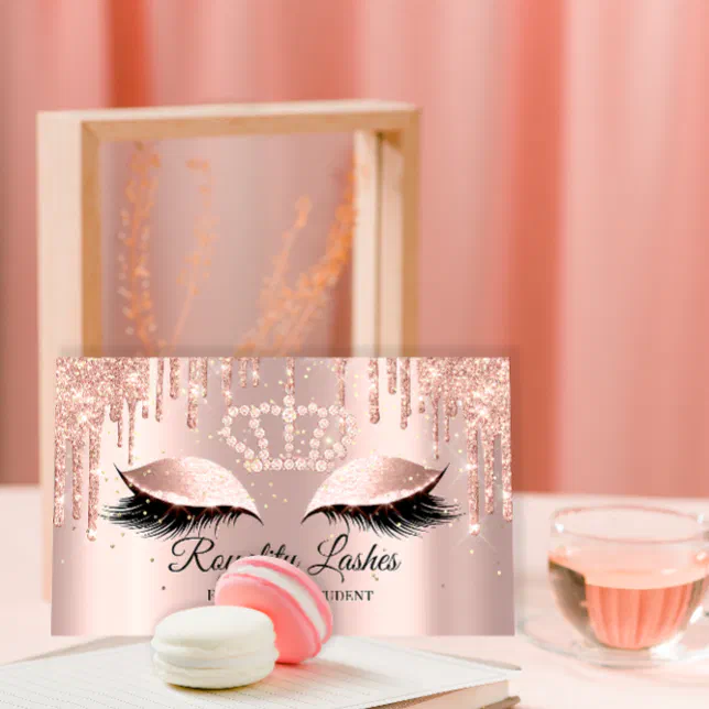 Royal Makeup Artist Lashes Crowned Princess Business Card | Zazzle