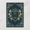 Royal Medieval Fantasy Monogram Details Enclosure Card | Zazzle
