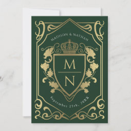 Royal Medieval Fantasy Monogram Wedding Invitation | Zazzle