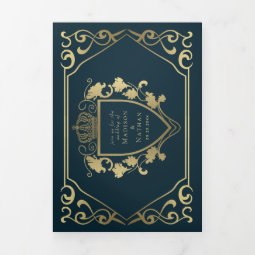 Royal Medieval Fantasy Monogram Wedding Invitation | Zazzle