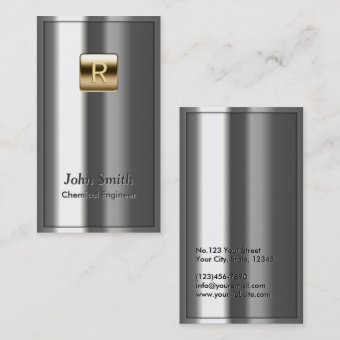 Royal Metallic Chemical Engineer Business Card | Zazzle