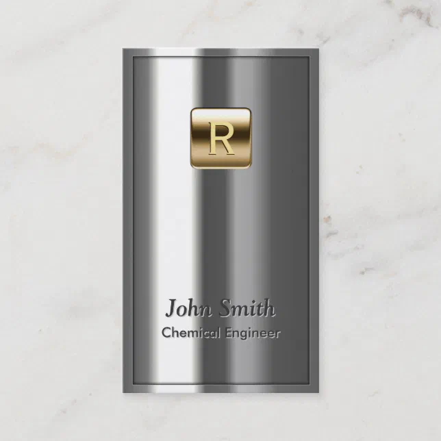 Royal Metallic Chemical Engineer Business Card | Zazzle
