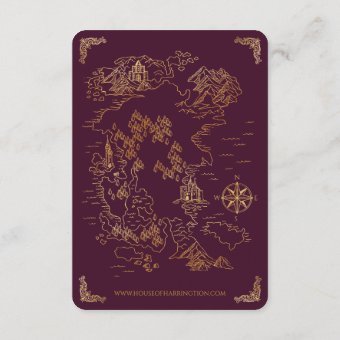 Royal Muse Medieval Fantasy Old World Map Wedding Enclosure Card | Zazzle