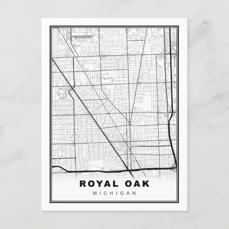 Royal Oak Map Postcard | Zazzle