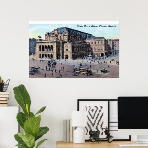 Royal Opera House, Vienna, Austria c1915 Vintage Poster | Zazzle