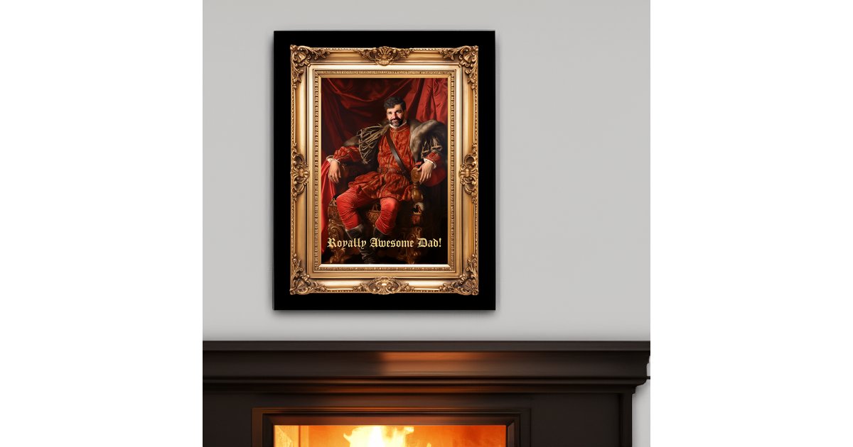 Royal Portrait Custom Personalized Photo Ornate Poster | Zazzle