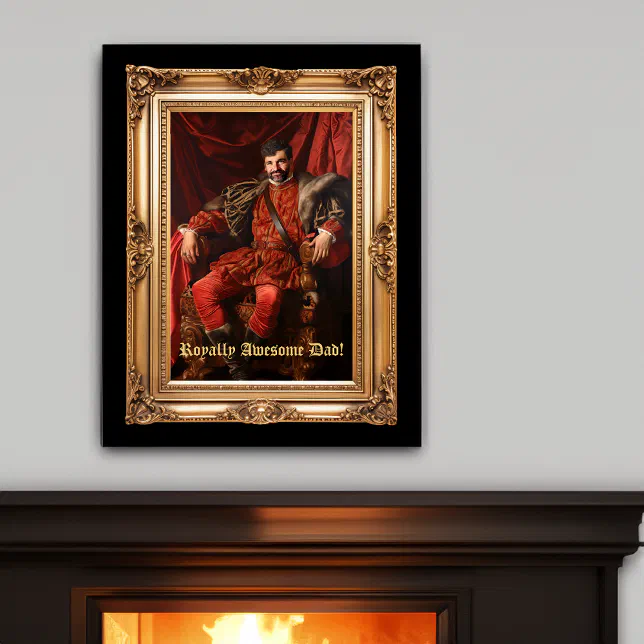 Royal Portrait Custom Personalized Photo Ornate Poster | Zazzle