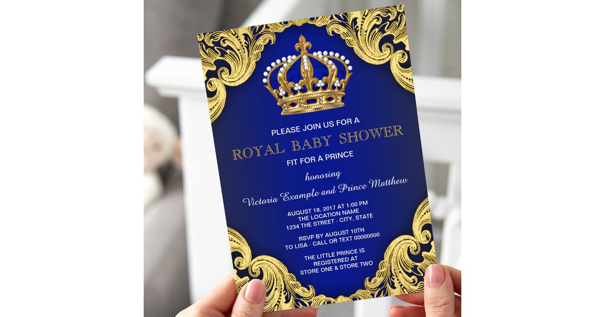Royal Prince Baby Shower Invitations | Zazzle