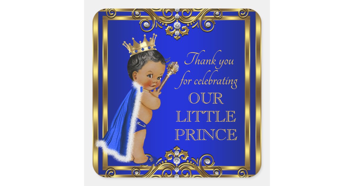 Royal Prince Baby Shower Stickers | Zazzle