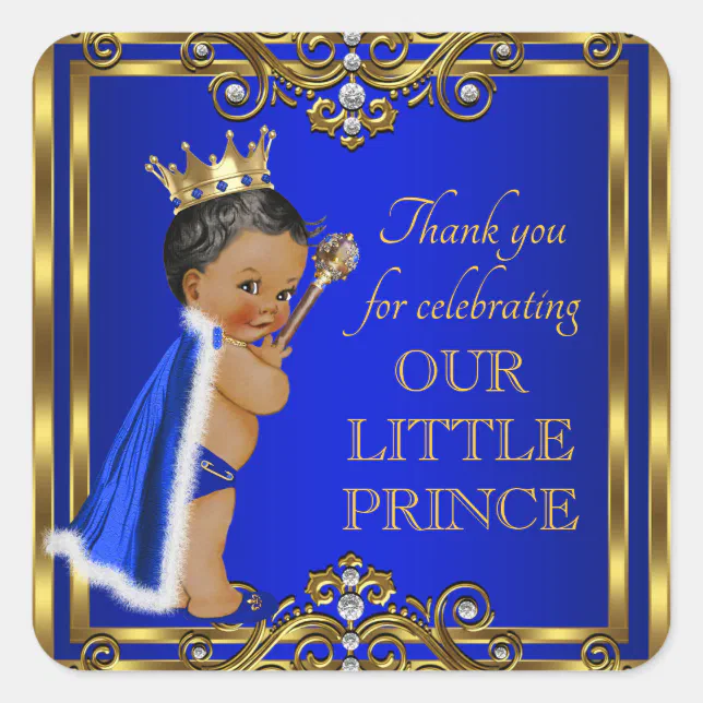 Royal Prince Baby Shower Stickers | Zazzle