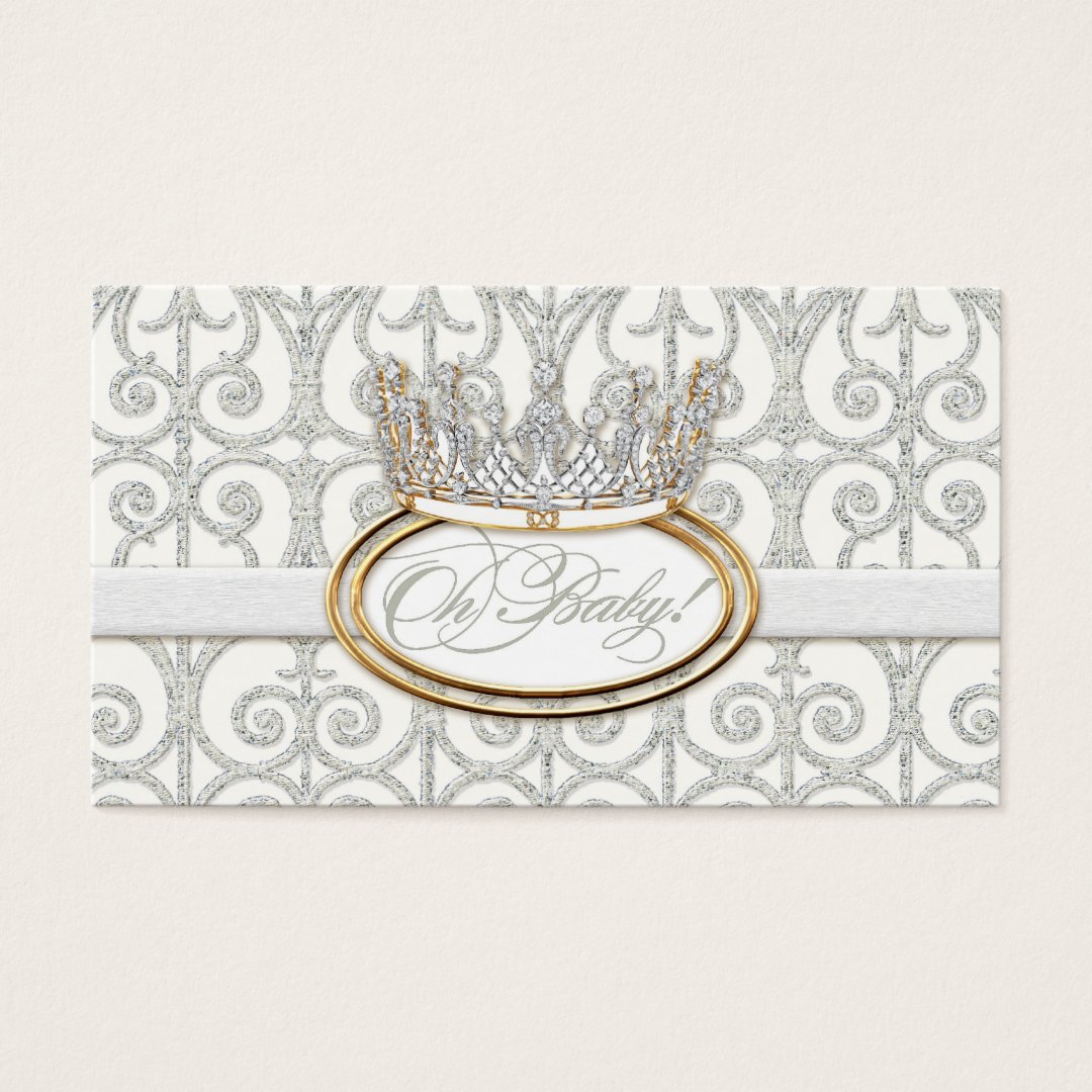 Royal Prince Princess Crown Baby Shower Favor Tags | Zazzle