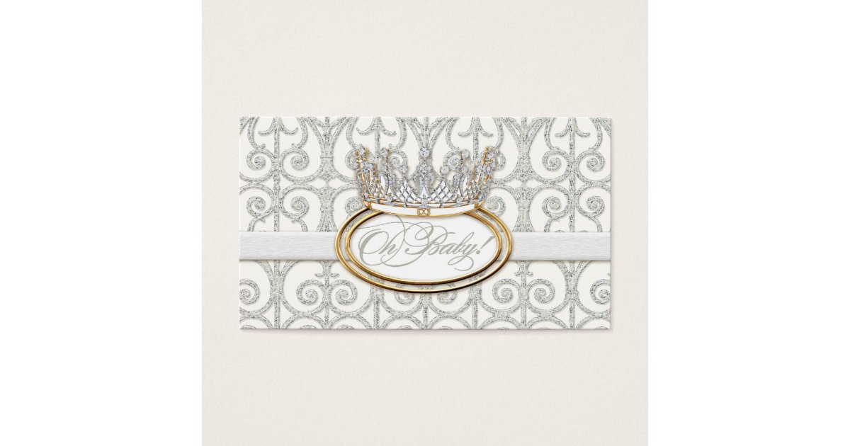 Royal Prince Princess Crown Baby Shower Favor Tags | Zazzle