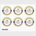 Royal prince stickers in blue and gold | Zazzle