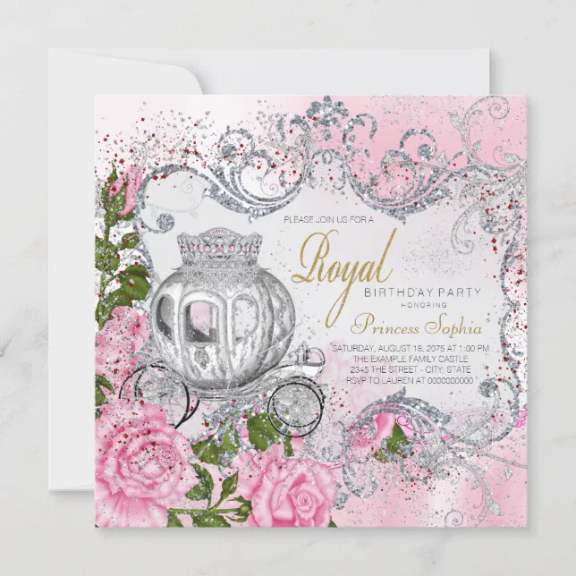 Royal Princess Birthday Party Invitation | Zazzle