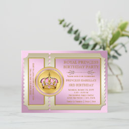 Royal Princess Birthday Party Invitation | Zazzle